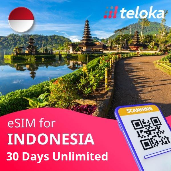 Indonesia eSIM 30 Days Unlimited | Teloka